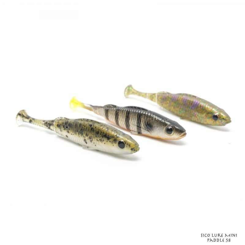 Gummifische Sico Lure Mini Paddle 5,8cm - Für die Forelle - Leurre de ...